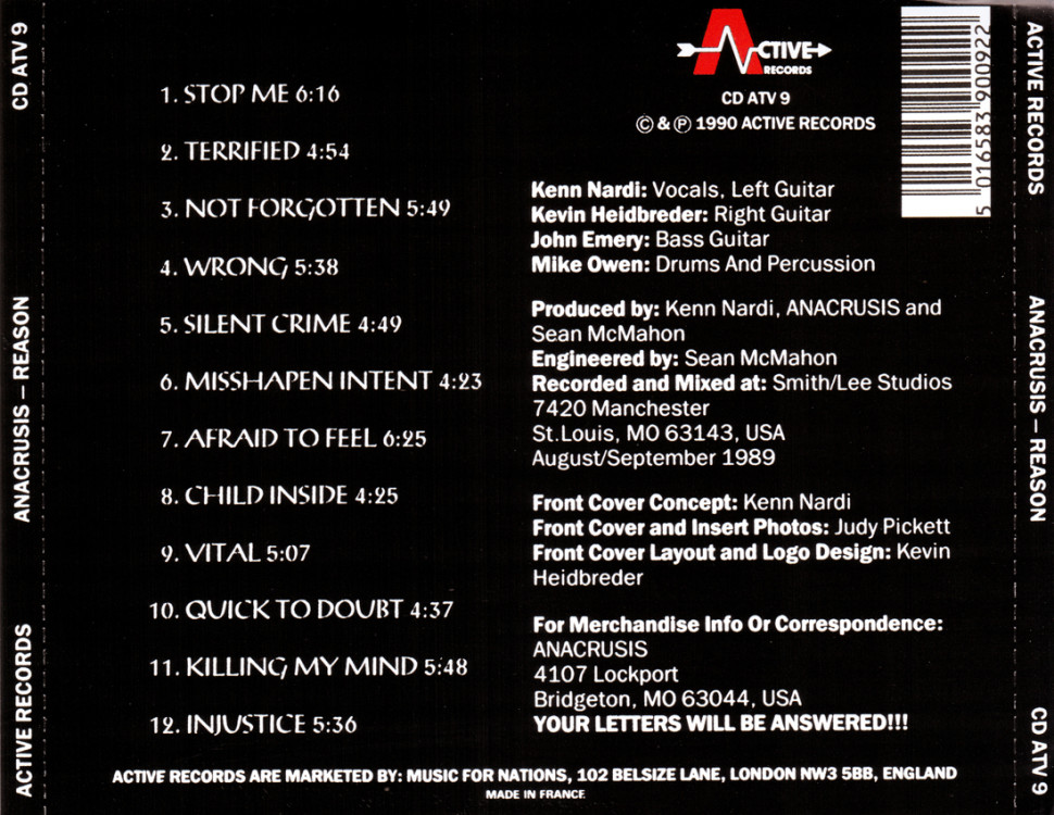 Anacrusis - Reason (1990)